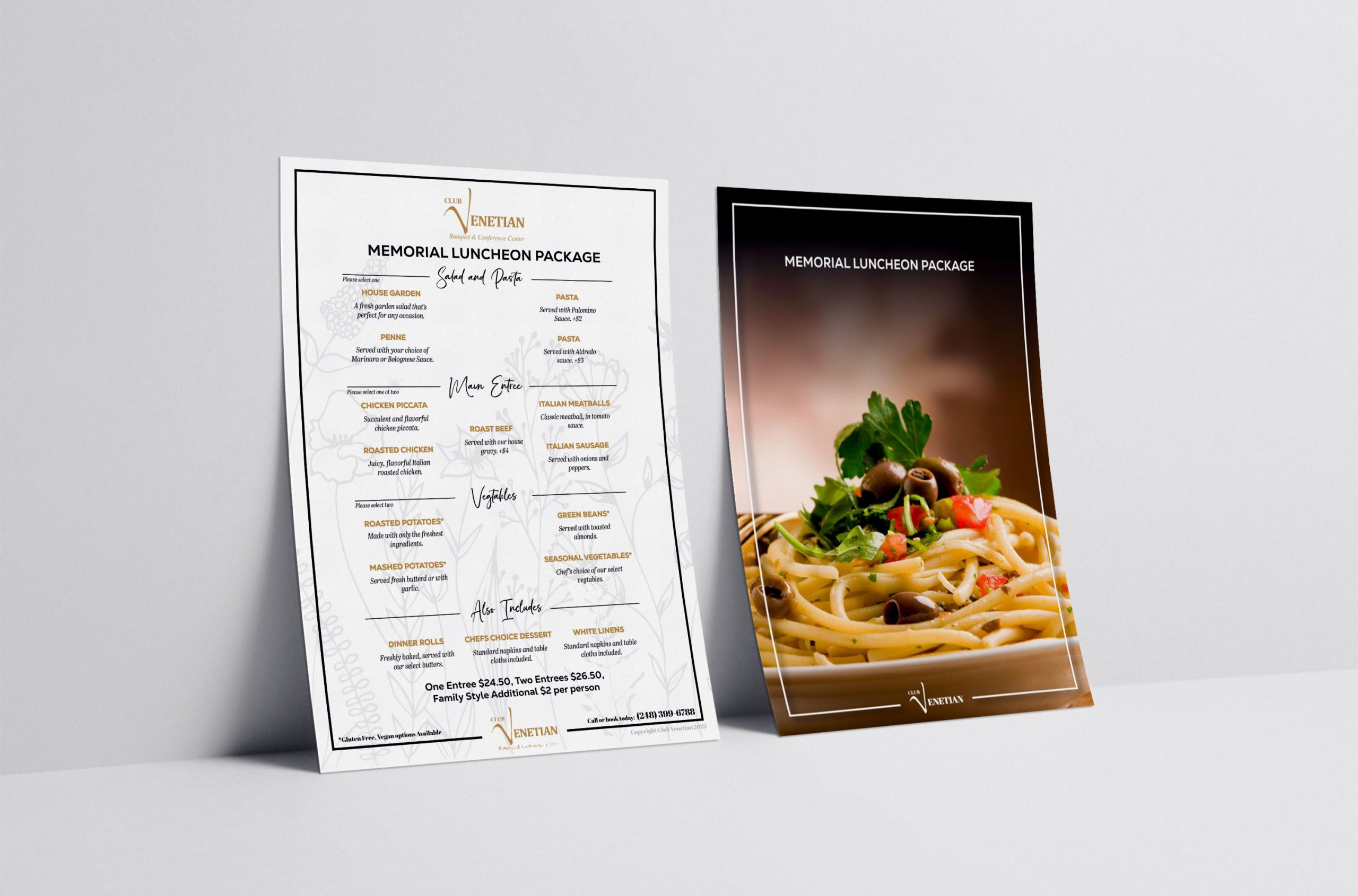 Menus - Club Venetian