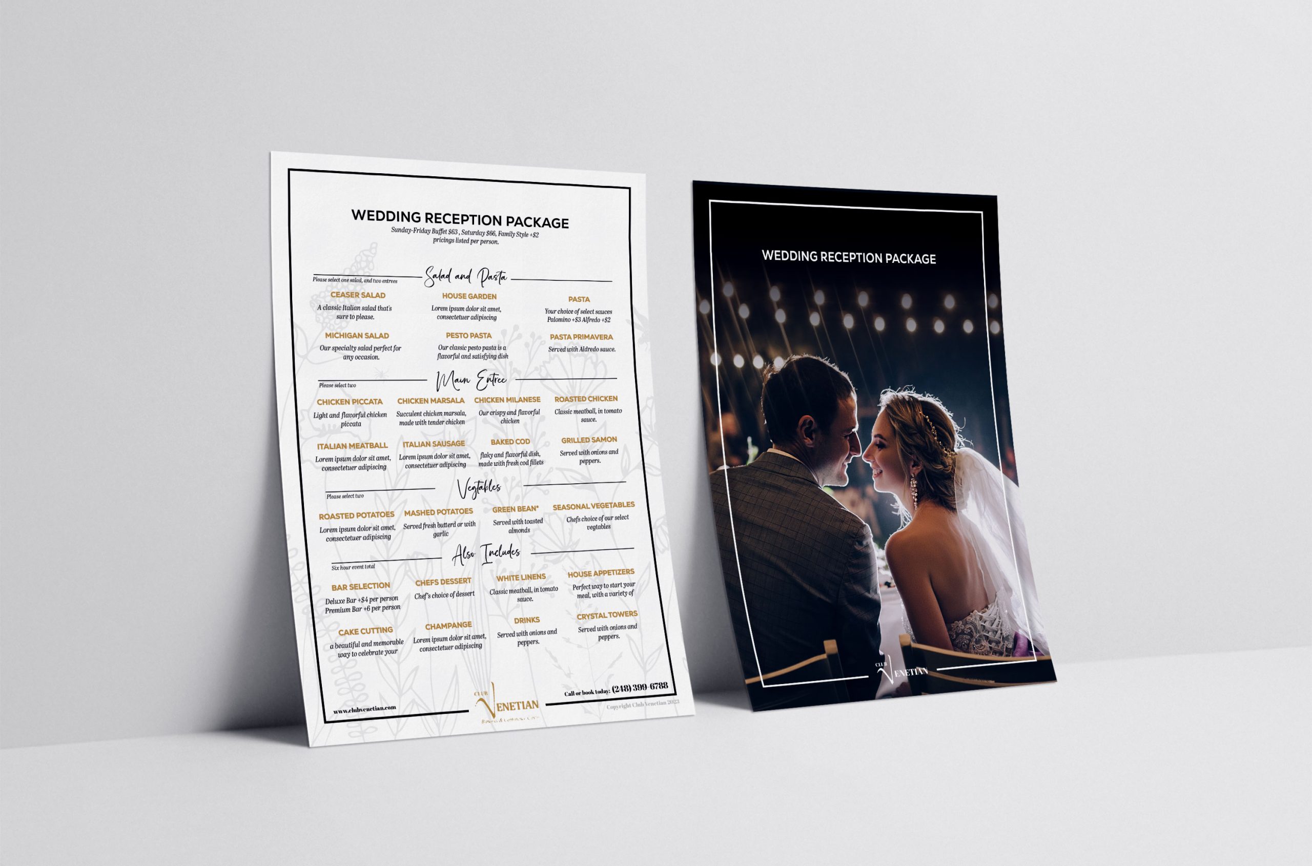 Menus - Club Venetian